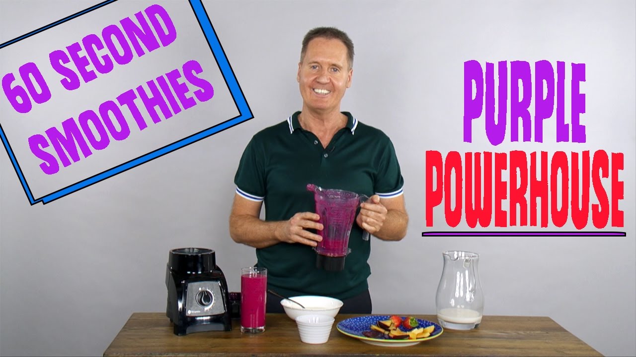 60 second smoothie for energy - Day 20 Purple Powerhouse - Healthista